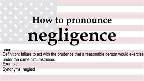 How To Pronounce Negligence Meaning Youtube