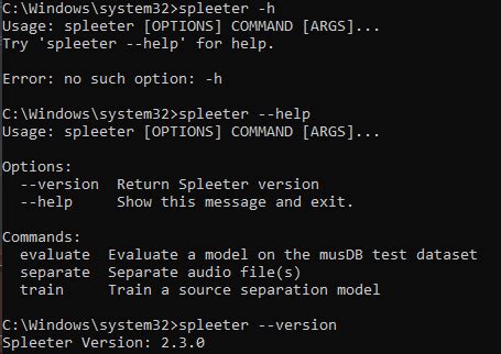 Bug Error Spleeter Installed Yet Not Recognized Issue Deezer Spleeter GitHub