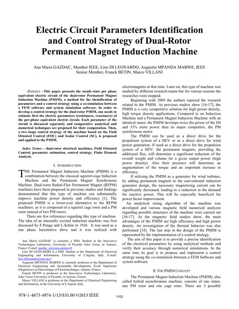 Pdf Electric Circuit Parameters Identification And Control Strategy