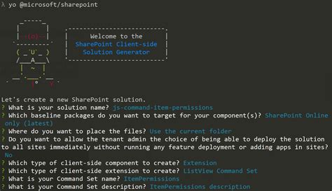 SharePoint Framework Extensions Command Set