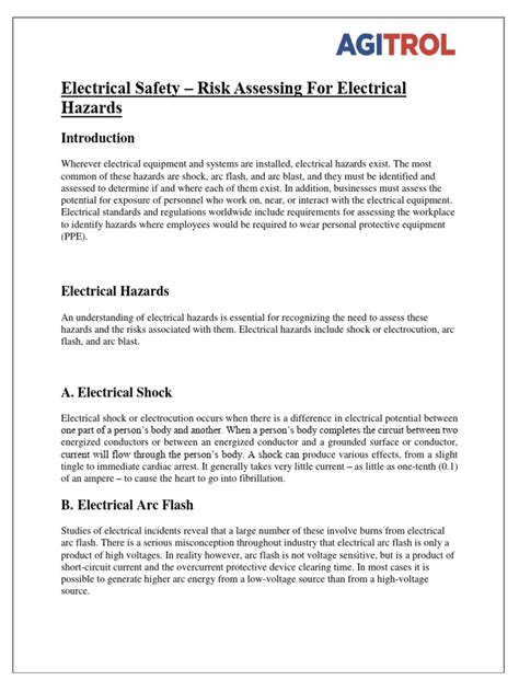 Job Specific Risk Accessment And Risk Management 2 Pdf Electric