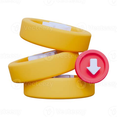 Dollar Down 3d Object Illustration 60441049 Png