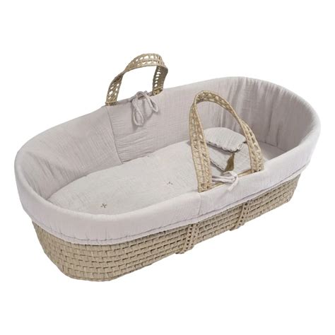 Numero 74 Organic Cotton Bedding Set For Moses Basket Powder S018