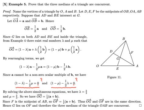 Concurrency Of Medians Of A Triangle Theorem