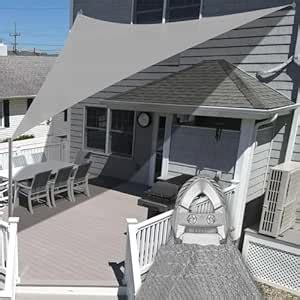 Eandk Sunrise Reinforcement Large Sun Shade Sail 25 X 25 X 25 Equilateral Triangle Heavy Duty