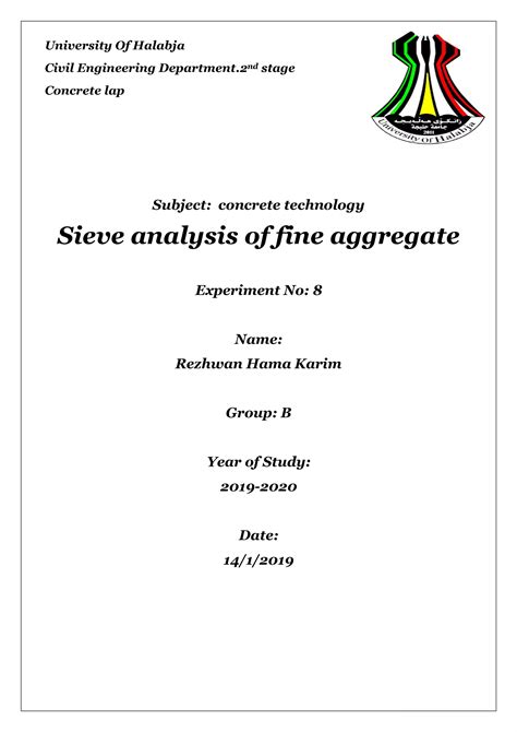 Sieve Analysis Of Fine Aggregate Pdf