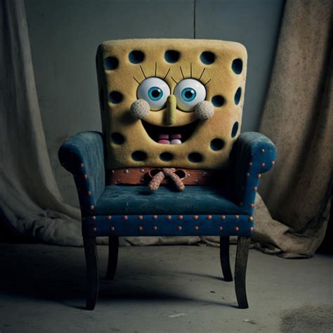 Spongebob Sitting On A Chair