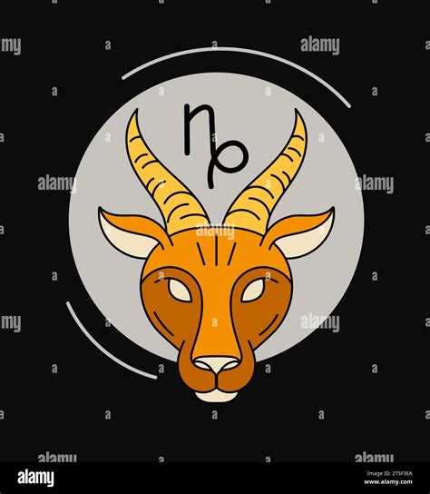 Zodiac Symbol Capricorn Vector Concept Stock Vector Image And Art Alamy
