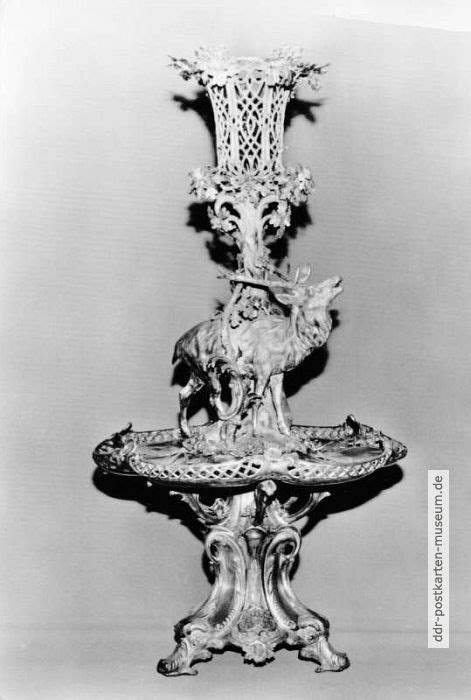 Staatliches Museum Burg Falkenstein Tafelaufsatz 2 Hälfte 19 Jahrhundert 1979 Ddr