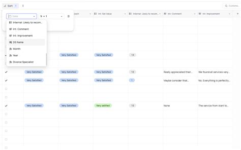 The Order Of The Columns In Sort Does Not Match The Fields In The