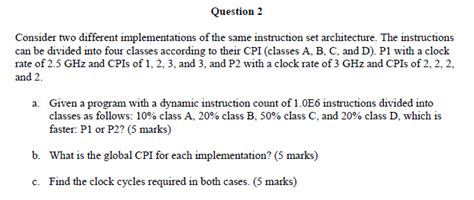 solved consider two different implementations of the same