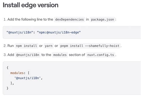 Cant Install Edge Version · Issue 1959 · Nuxt Modules I18n · Github