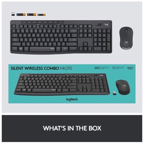 เมาส์คีย์บอร์ด Logitech Mk295 Wireless Mouseandkeyboard Combo With Silenttouch รับประกัน 1 ปี