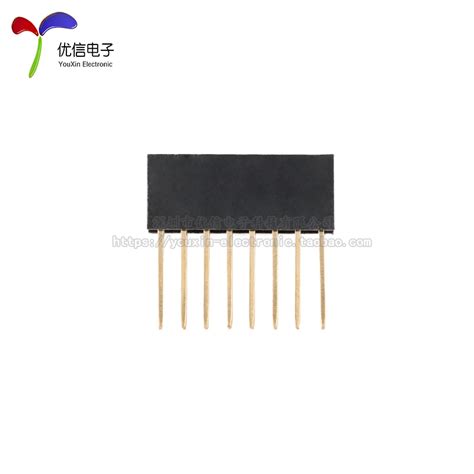 2 54mm间距2 2 3 4 5 6 8 10 40p单排加长脚排母排针插座11mm针长 虎窝淘