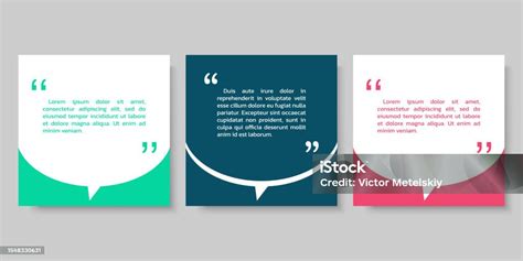 말풍선이 있는 인용 프레임 공백 세트 인용 텍스트 상자 디자인 템플릿입니다 검토 피드백 댓글 현대적인 모양 컬렉션 텍스트 상자 배너 또는 카드 벡터 그림입니다 0명에 대한