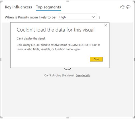 Re Key Influencer Error Failed To Resolve Name Microsoft Fabric Community
