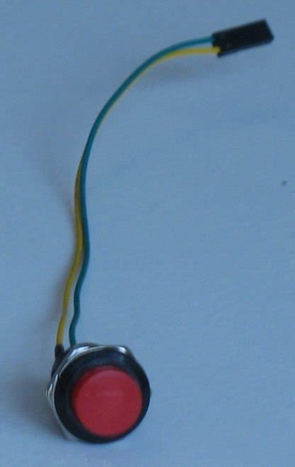 Push Button Cabled Red Plastic Hsimracing