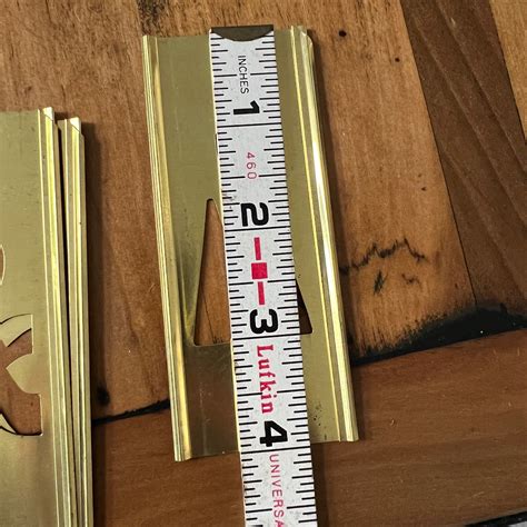New Old Stock Brass Stencil Letters And Numbers 4 Vintage Brass