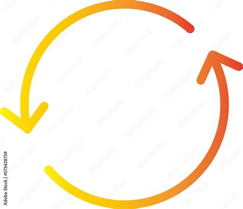 Two Curved Arrows In A Circular Pattern Symbolizing Circulation Stock