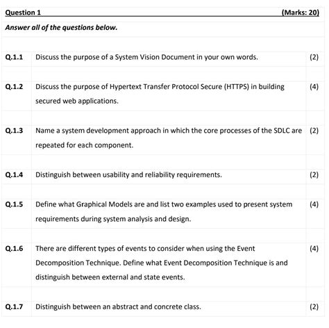 Solved Question Marks Answer All Of The Questions Chegg Com