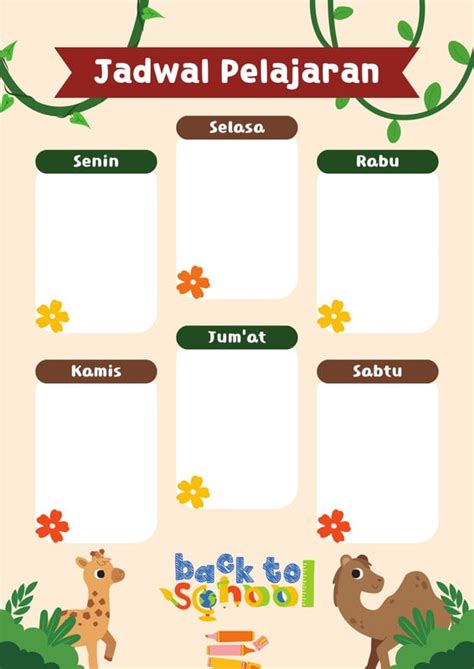 Gratis Contoh Poster Ruang Kelas Keren Canva