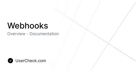 Overview Documentation Usercheck