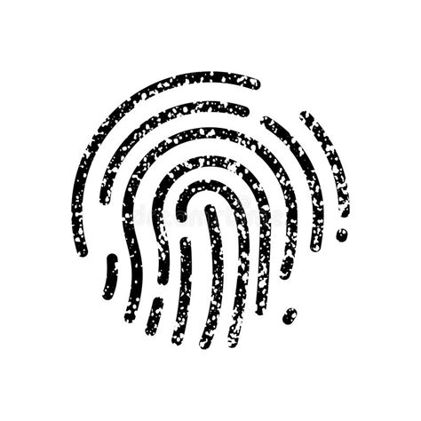 Fingerprint Silhouette Icon Finger Print Pictogram Thumbprint Biometric Identity Sign Stock
