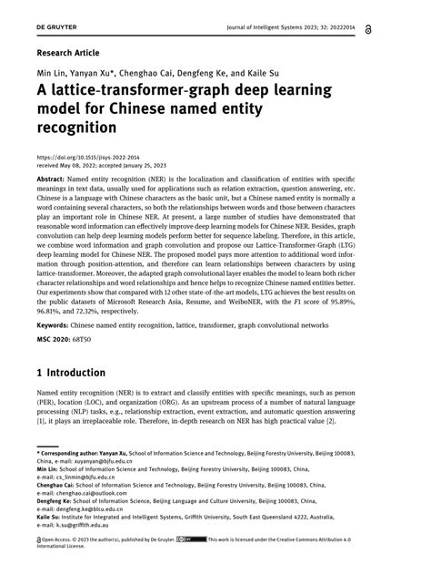 pdf a lattice transformer graph deep learning model for chinese named