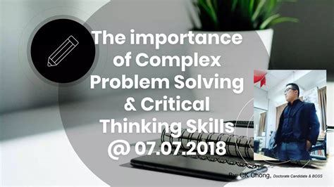 Complex Problem Solving Skills Critical Thinking PPTX Education