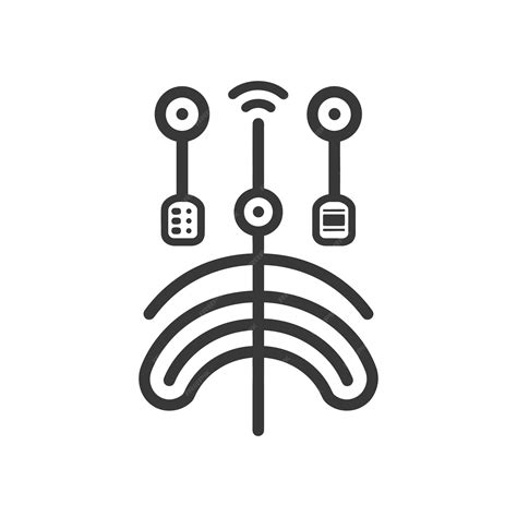 Premium Vector Minimalist Iot Line Art Icon Logo Symbol