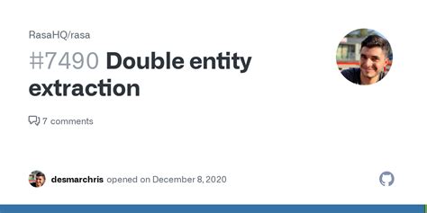 Double Entity Extraction · Issue 7490 · Rasahqrasa · Github