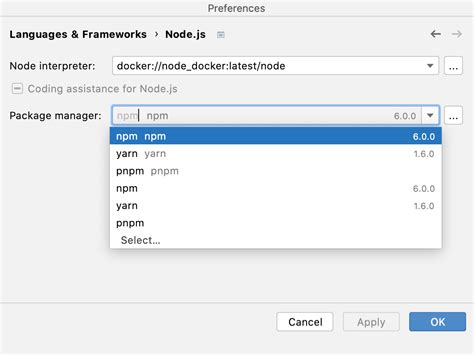 Node Js With Docker Webstorm Documentation