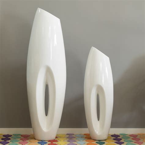 Tall Floor Vase Modern White Large Floor Vase 40 Inch Vase