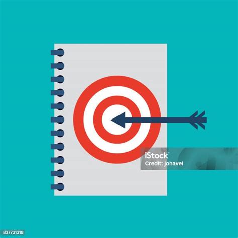 대상 및 노트북 디자인입니다 솔루션 개념입니다 벡터 그래픽 개념에 대한 스톡 벡터 아트 및 기타 이미지 개념 계획 과녁 Istock