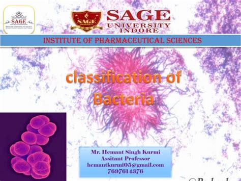 Classification Of Bacteria Pptx