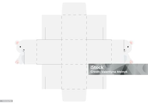 간단한 포장 선호 상자 북극곰 디자인 과자 사탕 작은 선물 빵집 파티 패키지 다이 컷 템플릿 어떤 목적을 위한 훌륭한 디자인 생일 아기 샤워 할로윈 크리스마스 0명에 대한