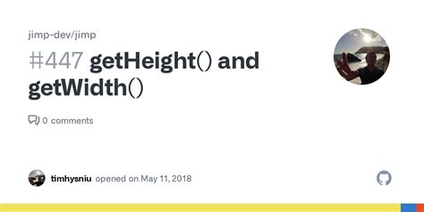 Getheight And Getwidth · Issue 447 · Jimp Devjimp · Github