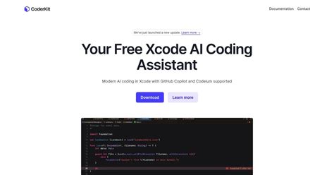 coderkit free xcode ai coding assistant with github copilot and codeium