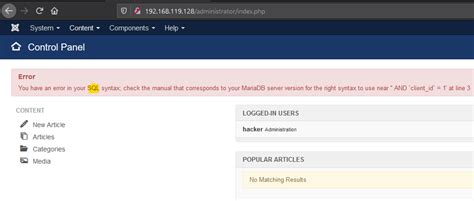 Github Hoangkien1020joomla Sqlinjection Collection About Poc For