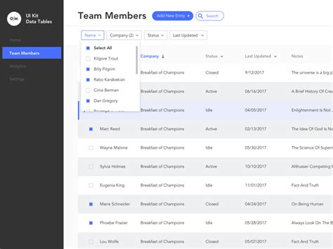 Data Table Ui Design Examples To Use As Inspiration 40 Off