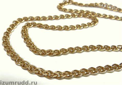 Золотая цепь плетения "Двойной ромб" 585 пробы
