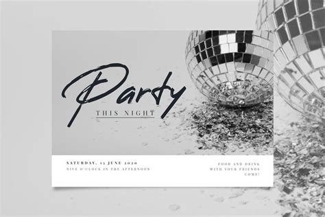 Приглашение на вечеринку с концепцией фото Бесплатно векторы Приглашения на вечеринку