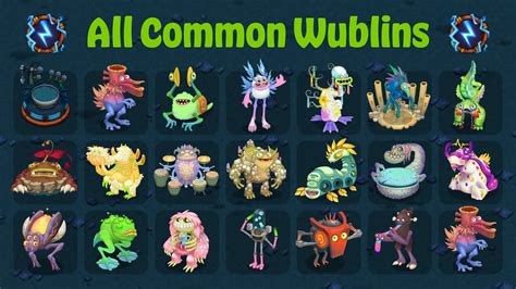 All Common Wublins In My Singing Monsters Msm Youtube
