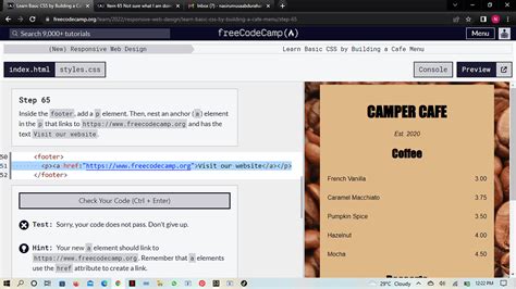 Learn Basic CSS By Building A Cafe Menu Step 88 HTML CSS The