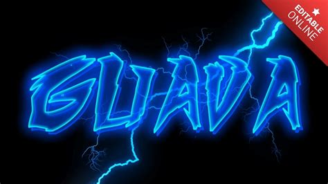 GUAVA Thunder Text Effect Generator