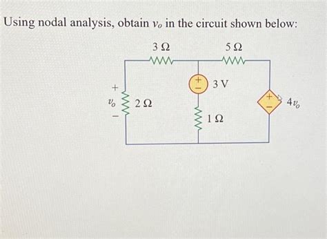 [solved] using nodal analysis obtain vo in the circuit sh