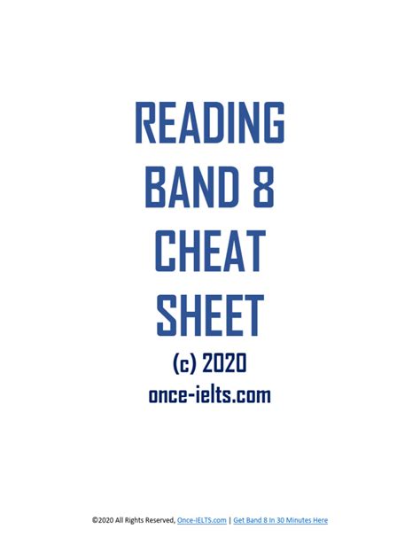 Lm Reading Band 8 Cheat Sheet Pdf Question Reserved Word