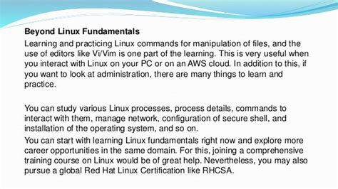 linux fundamentals for beginners ppt
