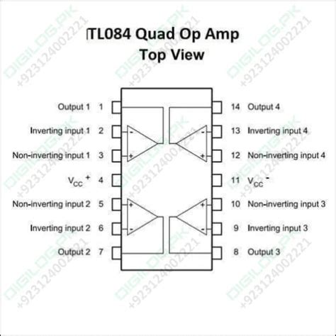 Tl084cn Jfet Input Quad Operational Amplifier Digilog Pk