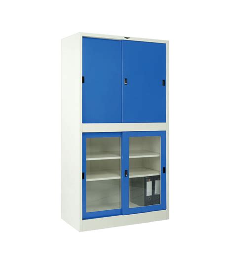 ตู้บานเลื่อน 3 ฟุต บนทึบ ล่างกระจก Elegant เฟอร์นิเจอร์ ของตกแต่งบ้าน